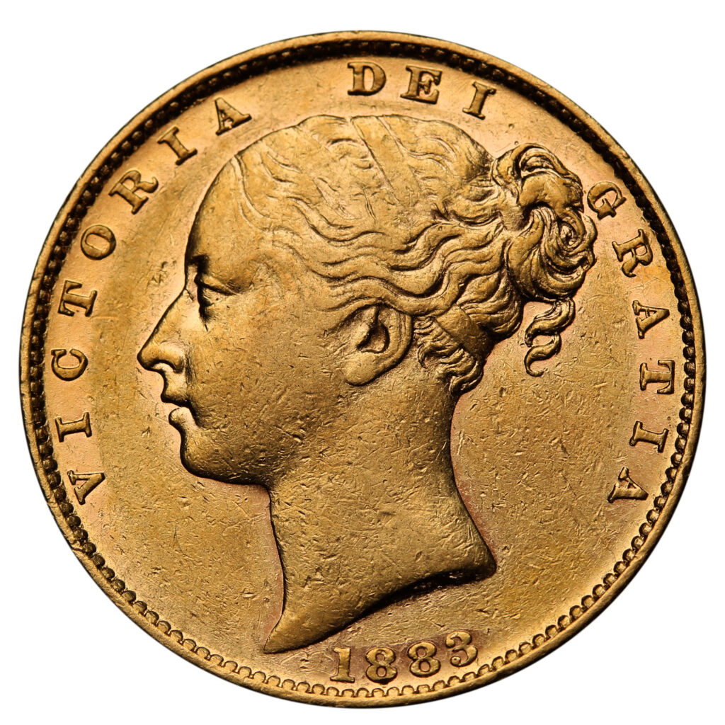 Australian Gold Sovereign Queen Victoria Shield 1883 M Scarce EF – Narracan
